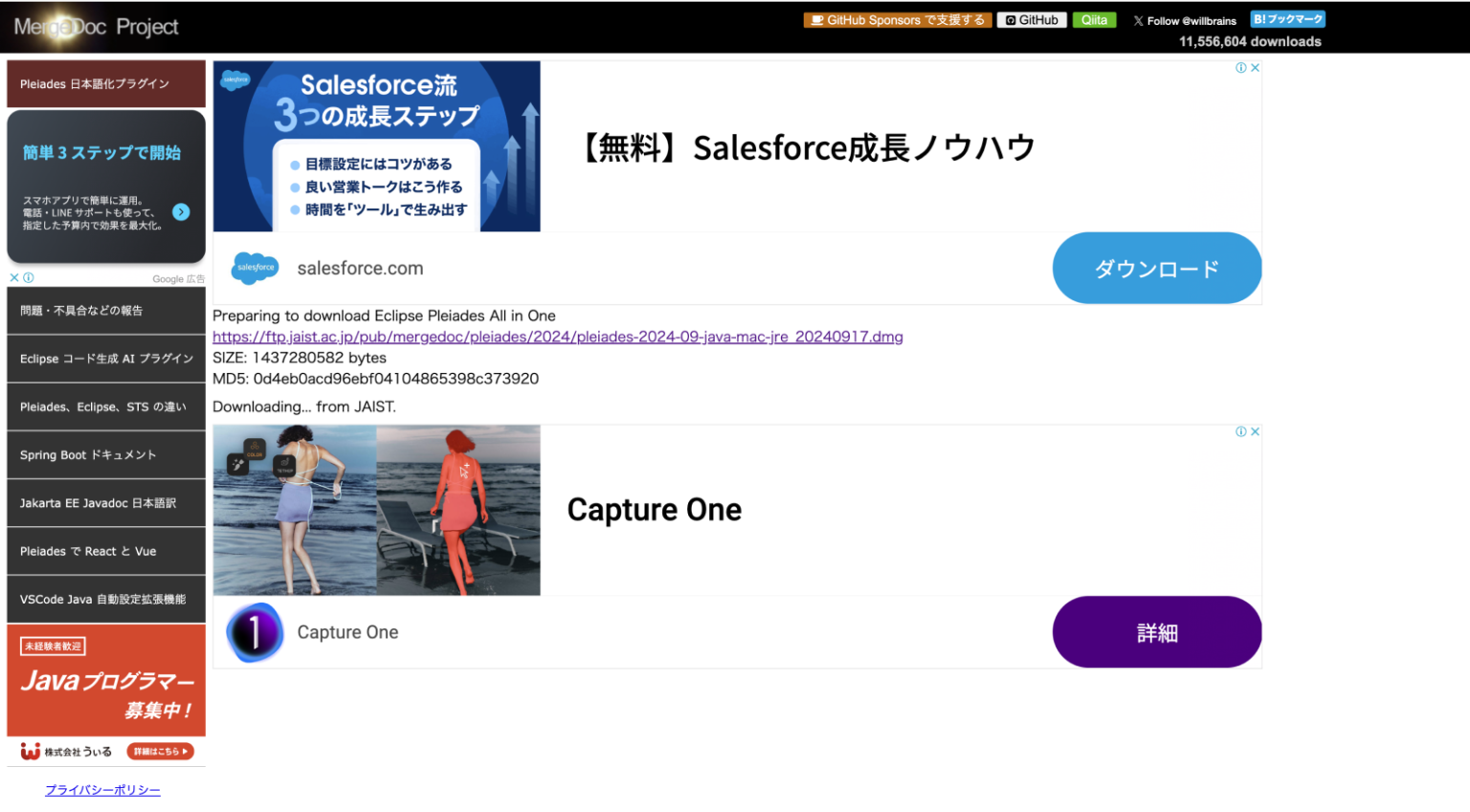 簡単！Pleiades All in Oneで日本語Eclipseをダウンロード＆起動 | sil blog